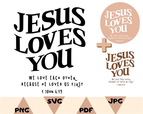 Jesus Loves You Shirt Pngchristian Shirts Svgreligious Etsy