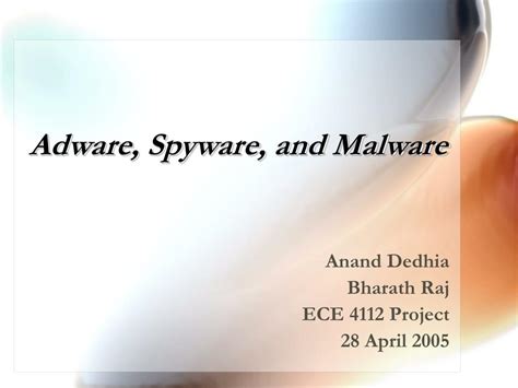 PPT Adware Spyware And Malware PowerPoint Presentation Free Download ID 4638824