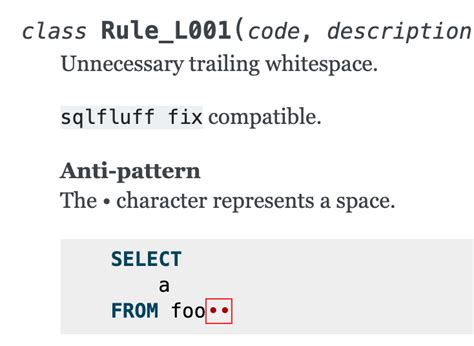 Rules Documentation Improvements By Tunetheweb · Pull Request 2542 · Sqlfluff Sqlfluff · Github