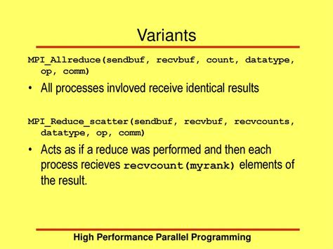 high performance parallel programming ppt download