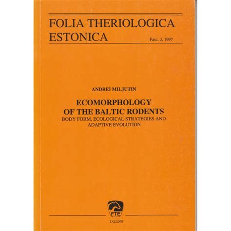 Ecomorphology Of The Baltic Rodents Body Form Ecological Strategies