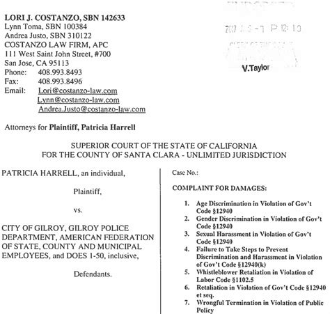 City And Police Response To Sex Suit Gilroy Dispatch Gilroy California