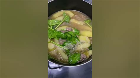 Beef Tinola W Green Papaya And Spinach Youtube