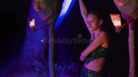 Young Woman Dances In An Exotic Location Stock Video Video Of Vibrant