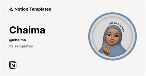 Chaima Create Template Creator Notion Marketplace