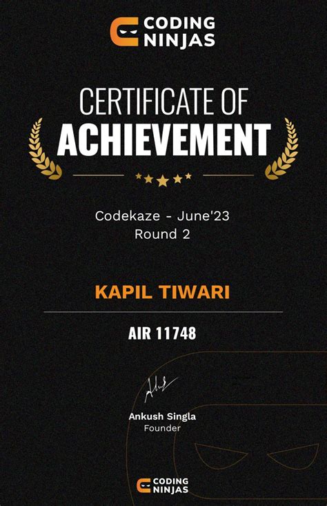 kapil tiwari on linkedin codingninjas codekazejune23 codingjourney