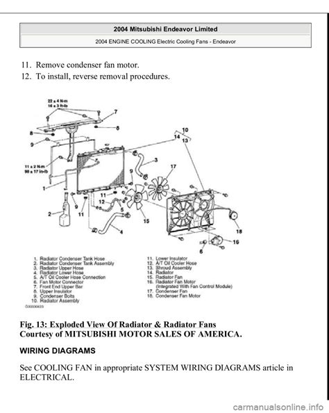 Diagram Mitsubishi Endeavor 2004 Service Owners Manual 3870 Pages