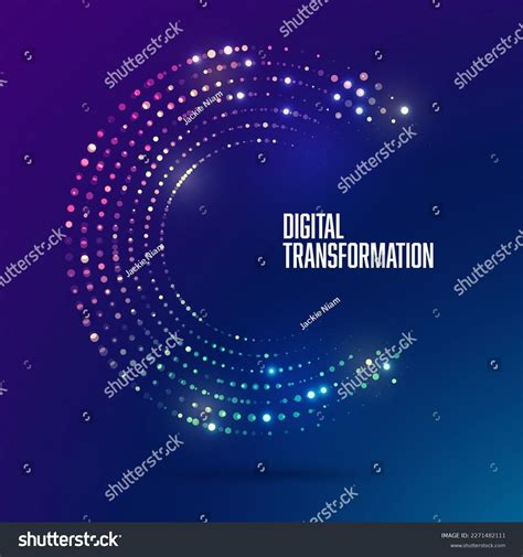 Concept Big Data Digital Transformation Technology Stock Vector Royalty Free 2271482111