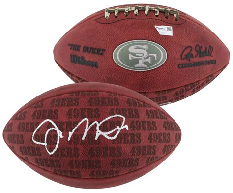 Joe Montana Signed Official Nfl The Duke 49ers Team Showcase Logo