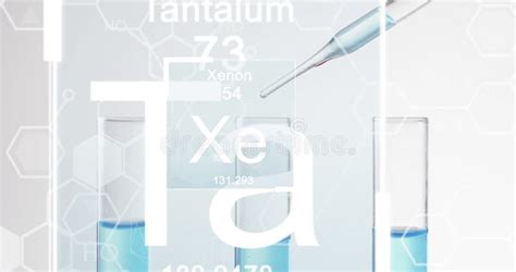 Animation Of Chemical Element Symbol And Data Processing Over Laboratory Dishes On White