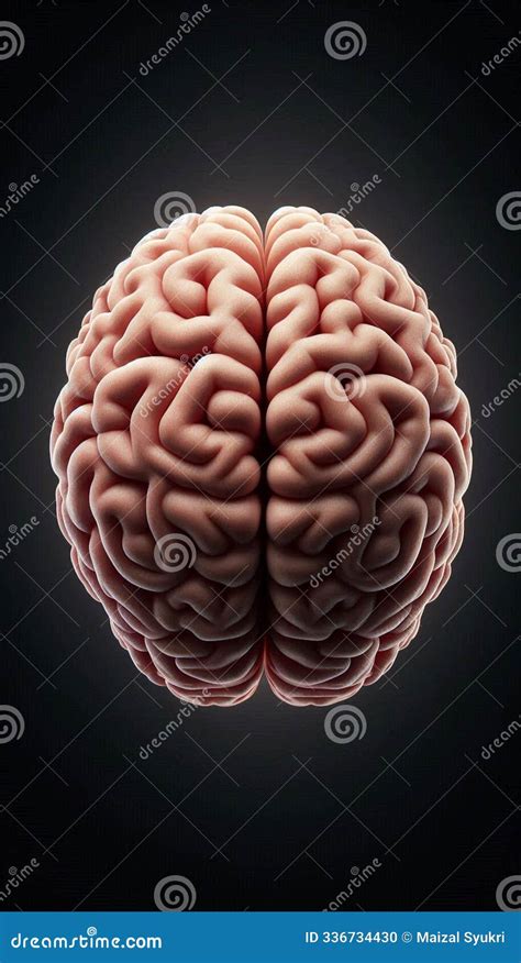 Human Brain Anatomy Detailed Medical Illustration Of Cerebral Cortex And Neural Pathways Stock