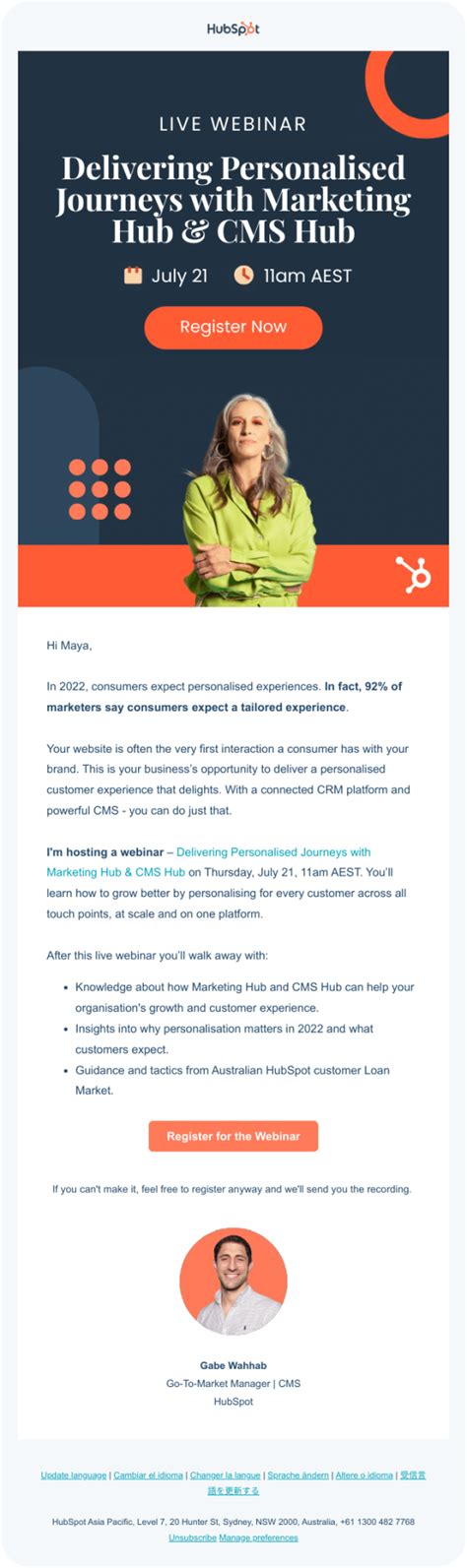 Webinar Email Examples Invite And Follow Up Examples
