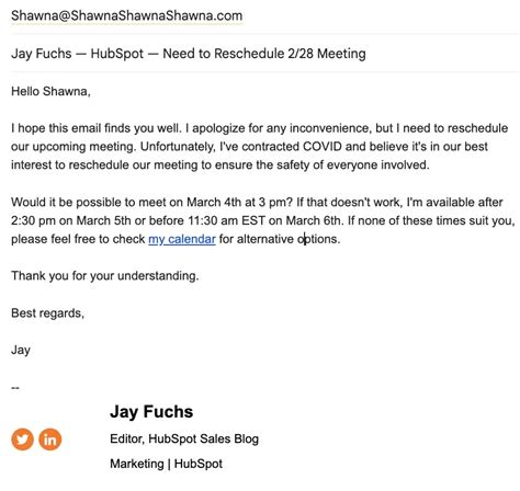 how to reschedule a meeting professionally