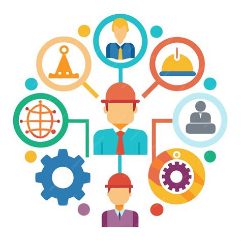 A Simplified Organizational Chart Showing A Hierarchy Of Leadership With Icons Representing