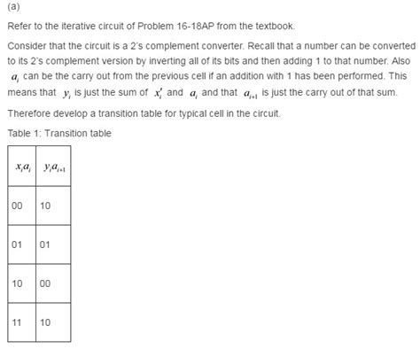 solved in the iterative circuit below the input x is a 2 s complement 1 answer