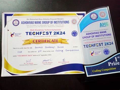 Sanket Surve On Linkedin Im Excited To Share That I Have Got 1st