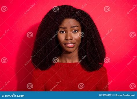 Photo Of Young Black Woman Bite Lips Teeth Worried Nervous Fail Mistake