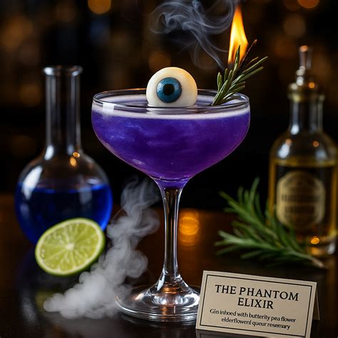 Phantom Elixir Mysterious Cocktail With Exotic Botanical Flavors And
