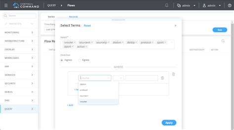 Creating A Query For Flows Contrail Networking 21 Juniper Networks