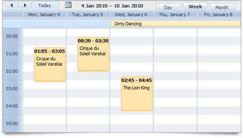 Implementing A Custom Schedule Control Using A Datagridview