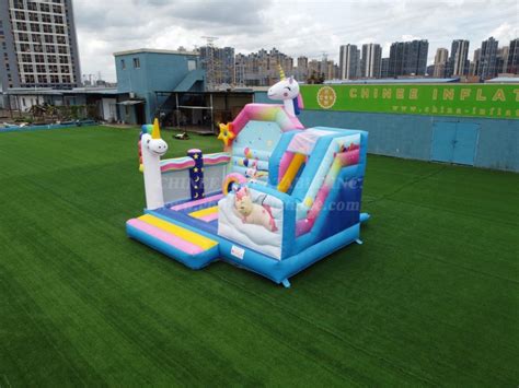 T2 6001 Unicorn Bouncy Castle With Slide Inflatables Inflatable Bouncers Inflatable Water