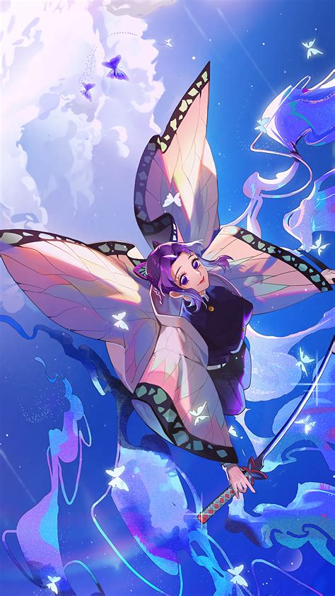 Shinobu Kocho Kimetsu No Yaiba Hashira 4k Hd Phone Wallpaper Rare