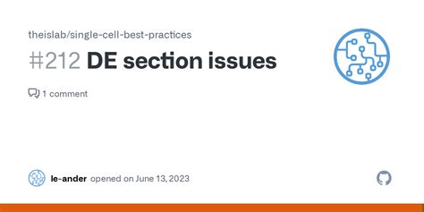 de section issues · issue 212 · theislab single cell best practices