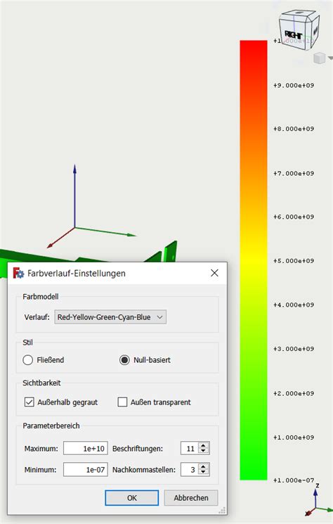 Issue FEM Pipeline Color Legend Scale Issue Issue 9387 FreeCAD