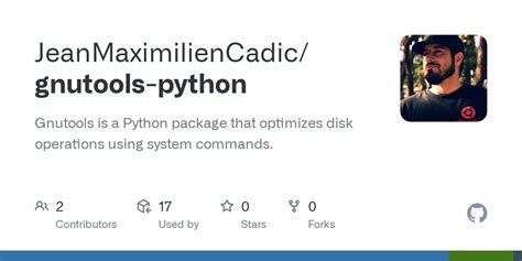 GitHub JeanMaximilienCadic Gnutools Python Gnutools Is A Python Package That Optimizes Disk