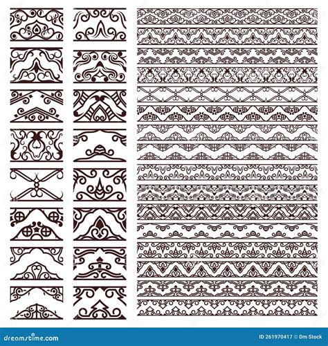 Seamless Pattern Ethnic Traditional Frame Vector Border Certificate