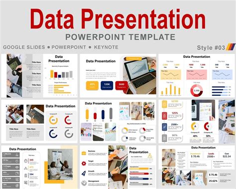 Data Presentation Powerpoint Template Data Visualization Data