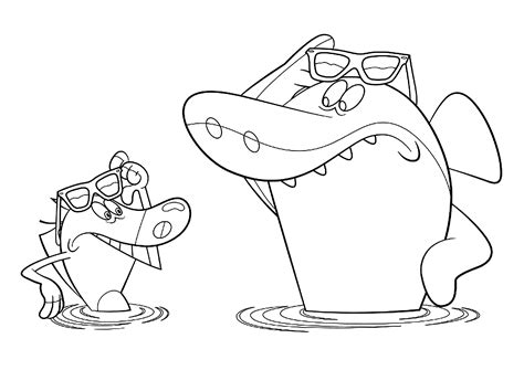 Zig And Sharko In The Water Zig And Sharko Coloring Pages