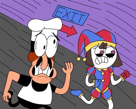 Peppino And Pomni By Mlp Vs Capcom On Deviantart