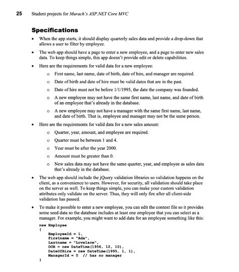 Solved Student Projects For Murach S ASP NET Core MVC Chegg