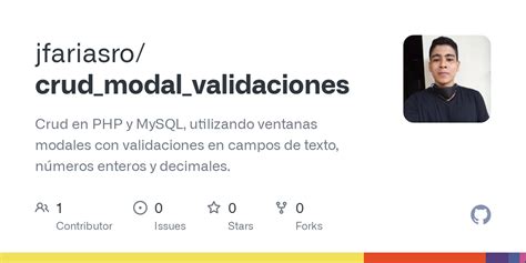 Github Jfariasrocrudmodalvalidaciones Crud En Php Y Mysql Utilizando Ventanas Modales Con