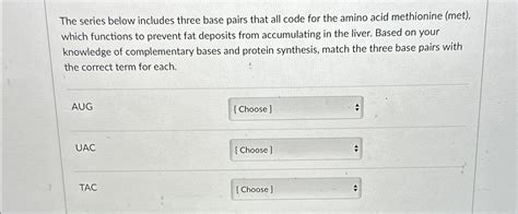 Solved The Series Below Includes Three Base Pairs That All Chegg Com