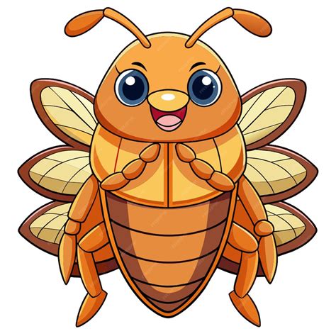 Asian Cockroach Bug Speaks Vector Kawaii Vector Illustration Kawaii
