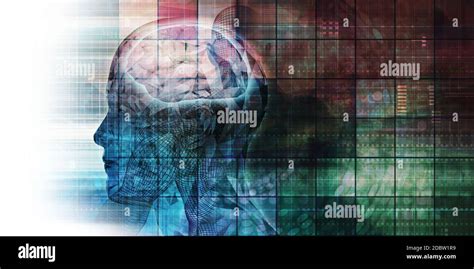 Mind Brain Code As Data Visualization Concept Art Stock Photo Alamy