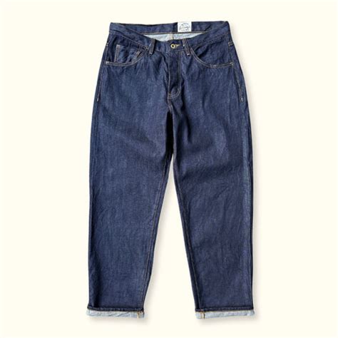 Lot 001 Selvedge Denim Jeans Relaxed Tapered Cut Johnnys Wear Alls