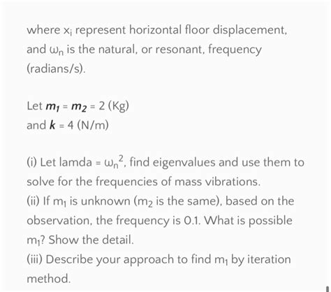Solved Application Of Eigenvalues And Eigenvectors Consider