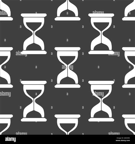 Sand Clock Glass Timer Web Icon Flat Design Seamless Gray Pattern Stock Vector Image And Art Alamy