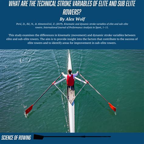 What Are The Technical Stroke Variables Of Elite And Sub Elite Rowers Science Of Rowing
