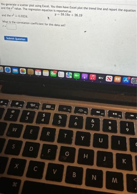 Solved Fou Generate A Scatter Plot Using Excel You Then