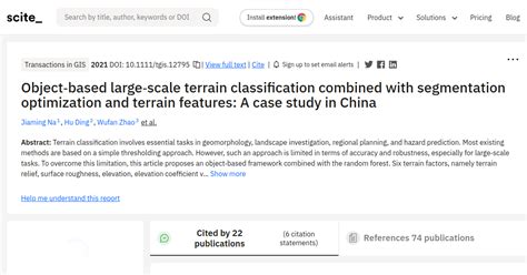 Object‐based Large‐scale Terrain Classification Combined With