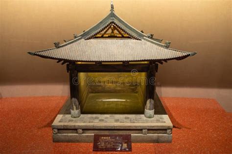 Opera Stage In Er Lang Miao Temple Model In The Shanxi Museum Editorial