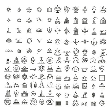 Premium Vector Outline Icon Collection Vector Illustration Outline