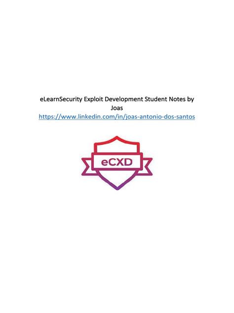 Elearnsecurity Exploit Development Student Notes By Joas Offensive01