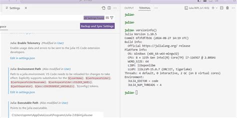 Vscode Is Not Following The Executable Path Vs Code Julia Programming Language