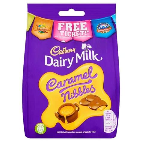 Cadbury Dairy Milk £1 Caramel Nibbles Bag 95g X 10 Bags Rainford