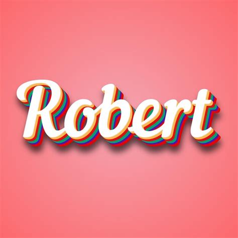 Premium Photo Robert Text Effect Photo Image Cool